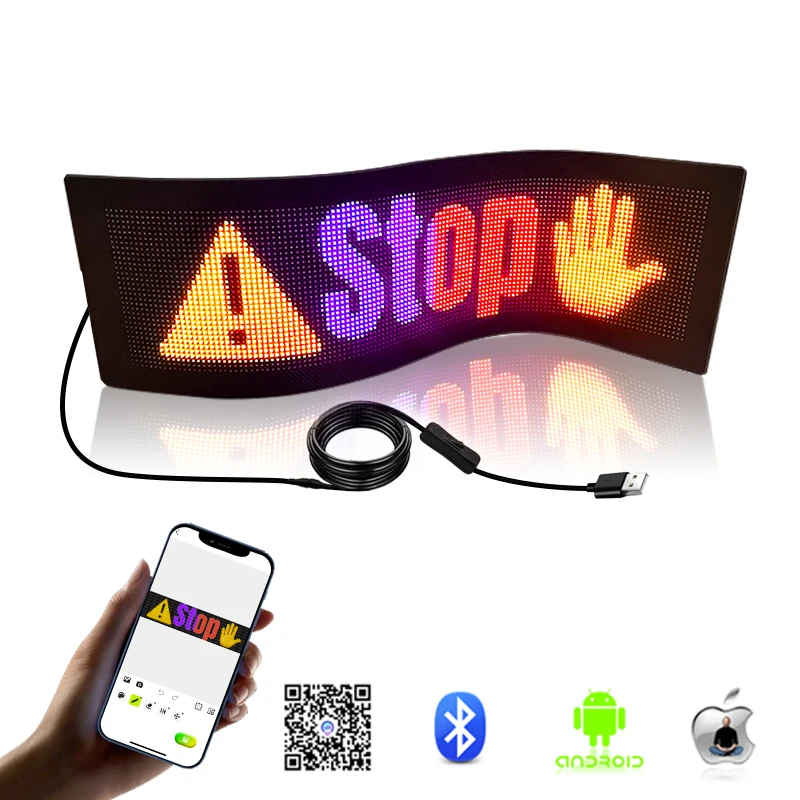 Bluetooth-App-Programmable-Car-LED-Display-Panel-Devil-Eyes-Light ...