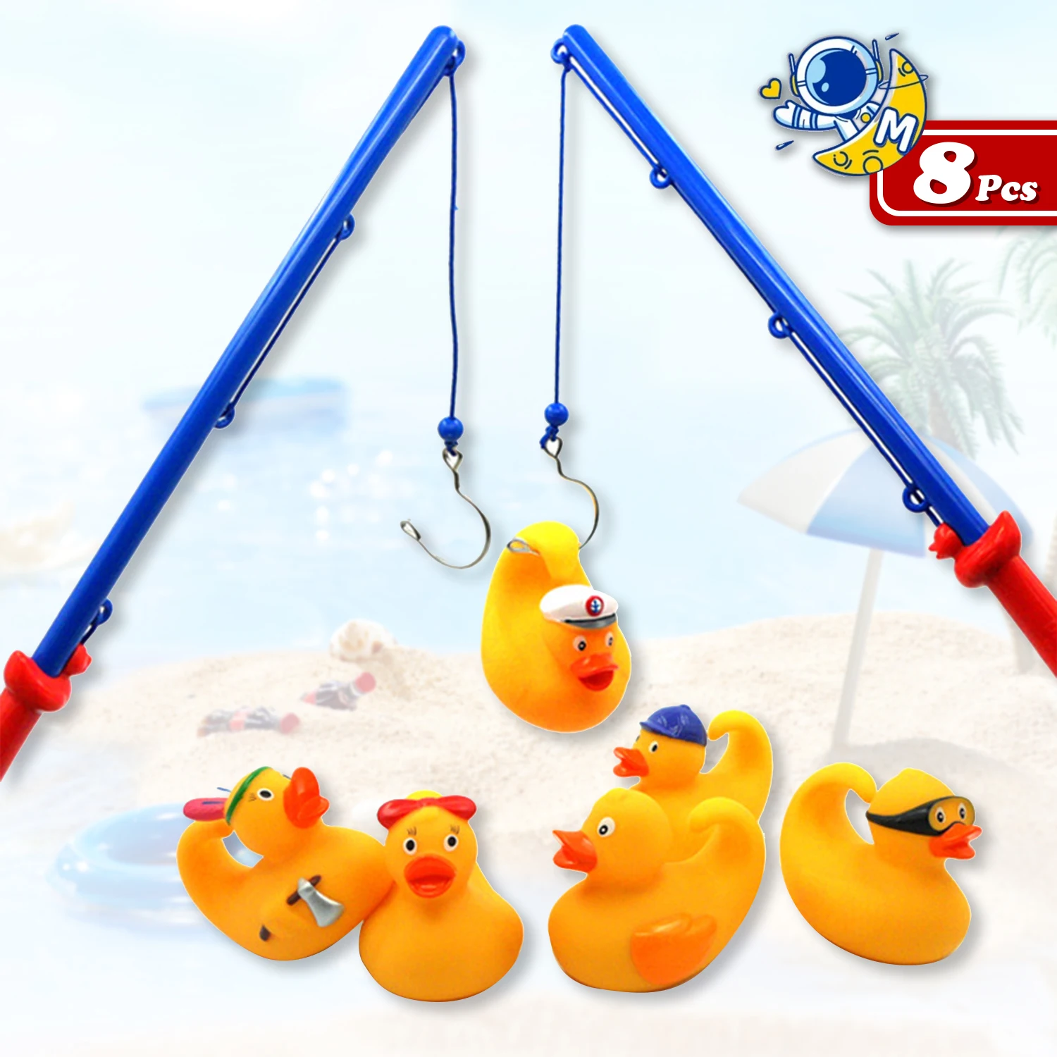 8-Pcs-Bathtub-Toy-Duck-Fishing-Game-2-toy-fishing-rods-and-6-rubber ...