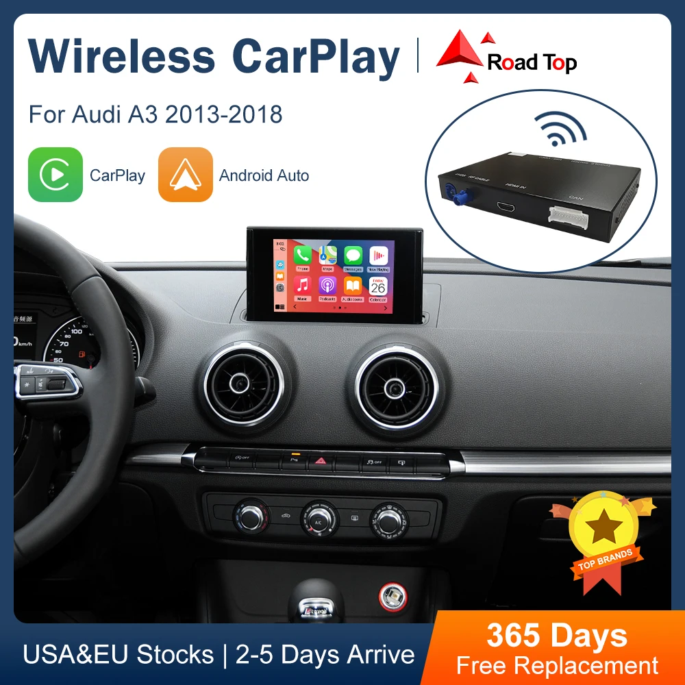 Road-Top-Wireless-CarPlay-Android-Auto-Interface-for-Audi-A3-8V-Q2-8P ...