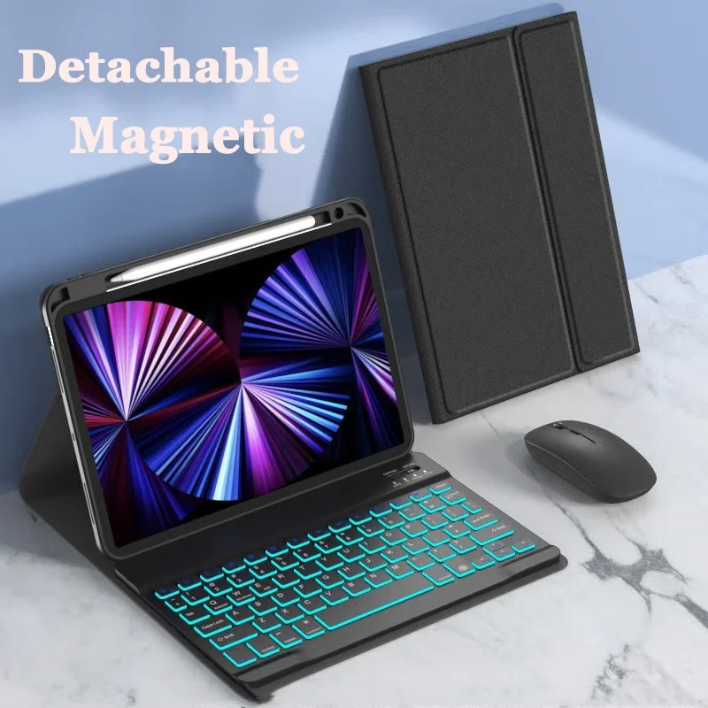 Funda-con-teclado-y-rat-n-retroiluminado-accesorio-para-IPad-10-10-9 ...