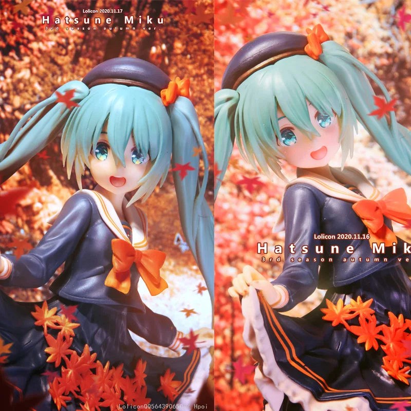 20CM-2023-New-Anime-Hatsune-Miku-Maple-Leaf-Uniform-dress-Figure-kawaii ...