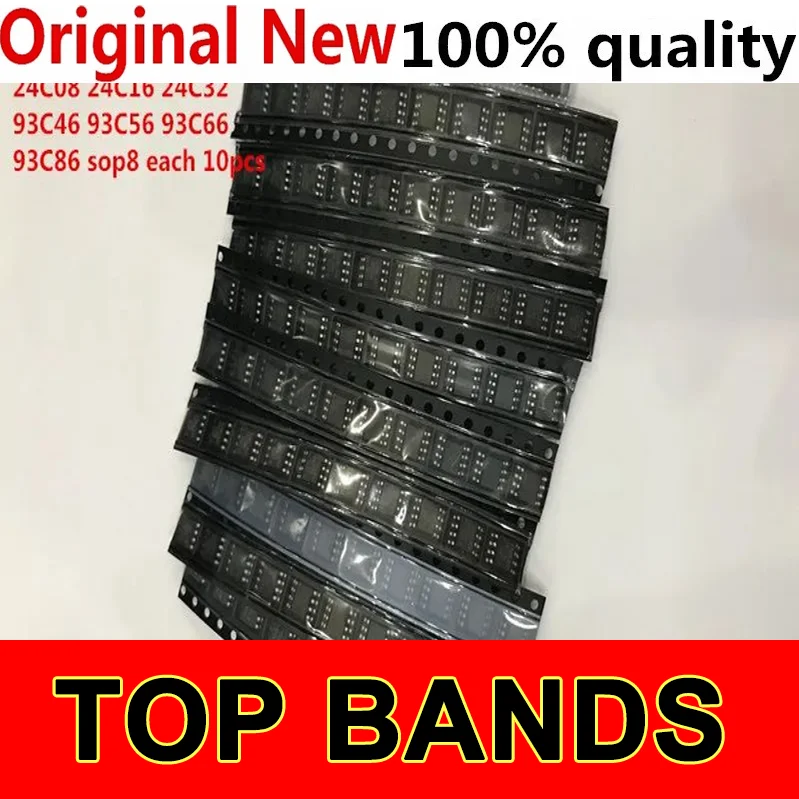 100PCS-LOT-24C01-24C02-24C04-24C08-24C16-24C32-93C46-93C56-93C66-93C86 ...