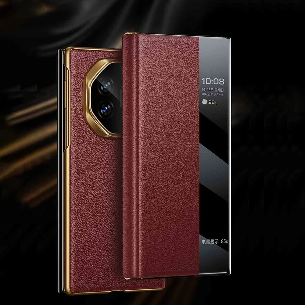 Genuine Leather Case For Huawei Mate XT Ultimate Case Intelligent ...