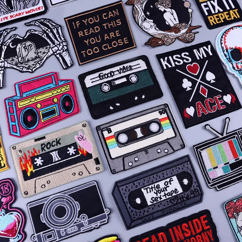 Rock-Punk-Embroidery-Patch-Iron-On-Patches-For-Clothing-Thermoadhesive ...