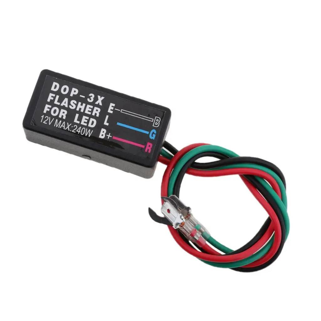 Motorcycle 100A 12V LED Brake Stop Light Strobe Flash Module Controller ...