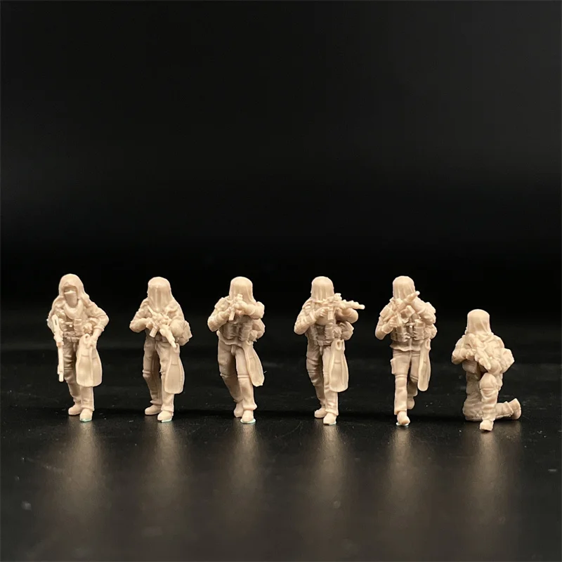 1-72-Scale-Model-Modern-War-Frogman-Soldier-Squad-6-Figures-Unpainted ...
