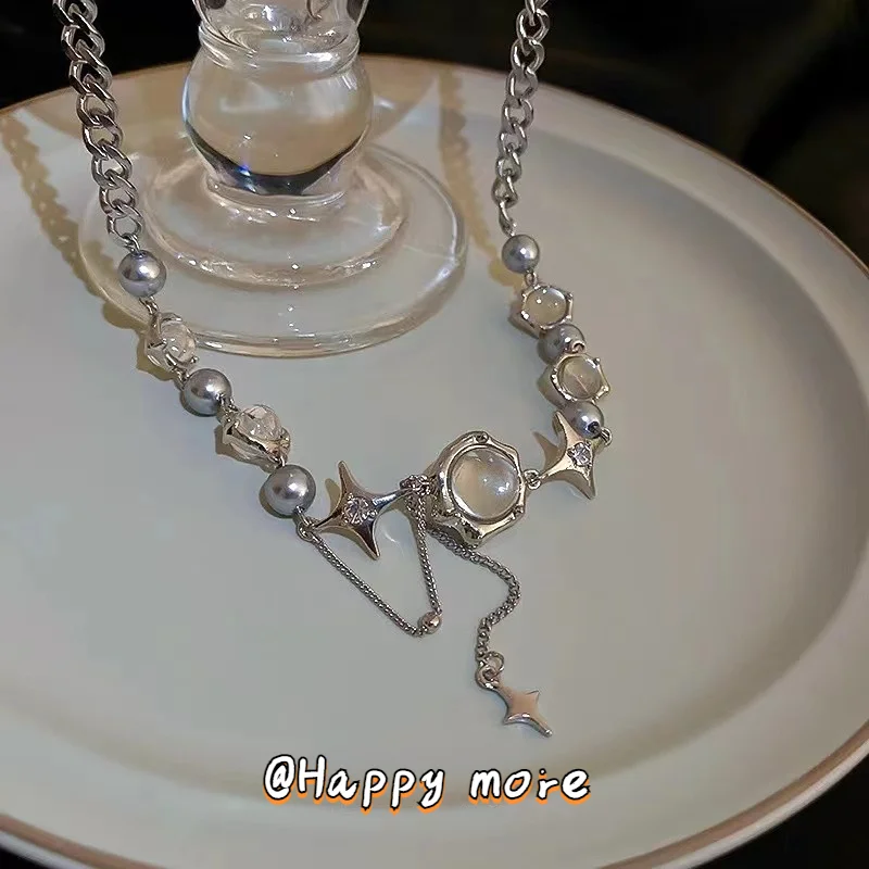 New-Design-Exquisite-Star-Geometric-Crystal-Chains-Choker-Necklaces ...