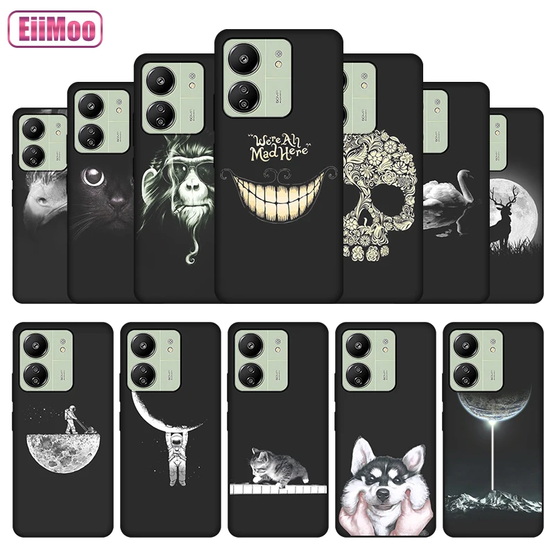 Silicone-Case-For-Xiaomi-Redmi-13C-Custom-Cute-Cat-Dog-Flower-Cartoon ...