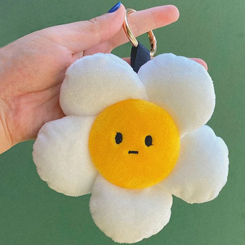 Plush-Keychains-Cute-Sun-Flower-Car-Key-Chain-Plush-Keychain-Women ...