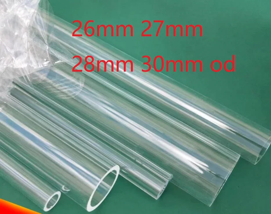 26mm-27mm-28mm-30mm-od-Transparent-PMMA-pipe-clear-Acrylic-tube-perspex ...