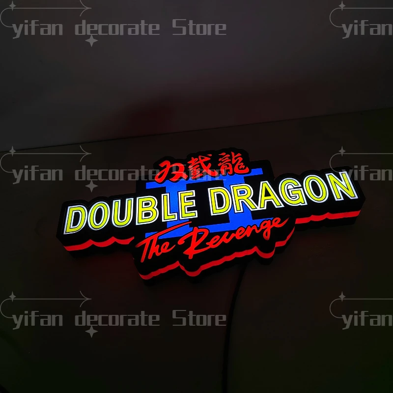 Custom-Double-Dragon-II-The-Revenge-Logo-LED-Nightlight-3D-Print ...