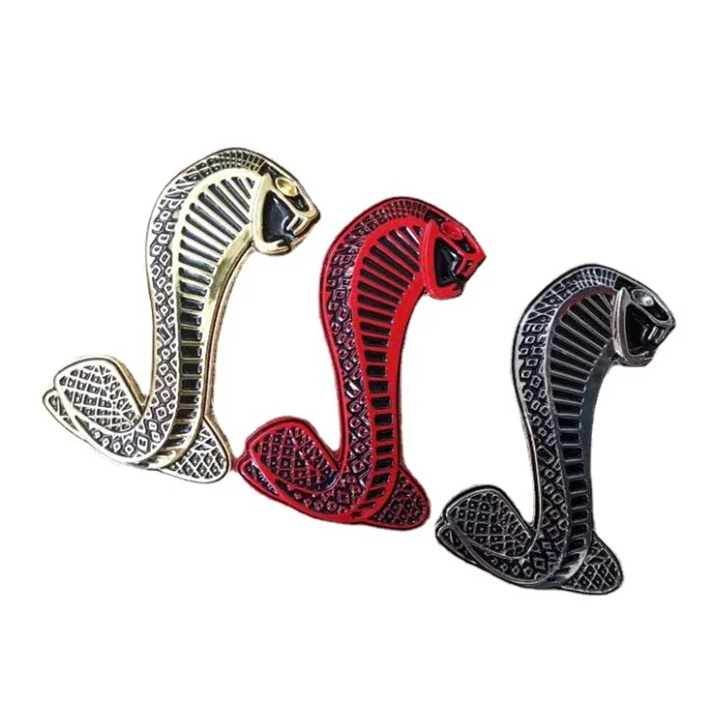 For-Ford-Mustang-Cobra-Shelby-GT500-GT350-3D-Metal-Cobra-Logo-Badge ...