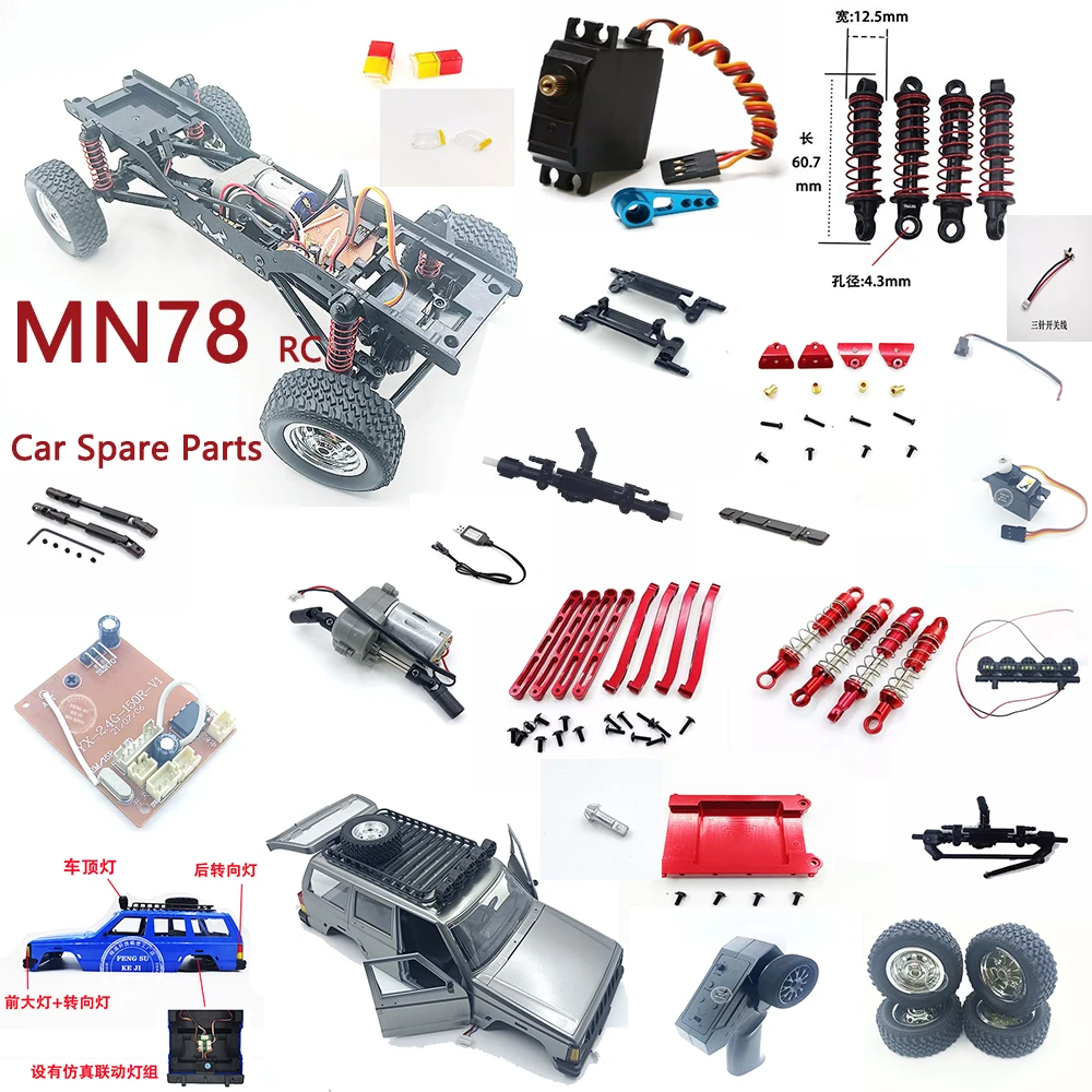 MN-MN78-MN-78-RC-Car-Spare-Parts-Modified-Metal-Four-wheel-Drive-Frame ...