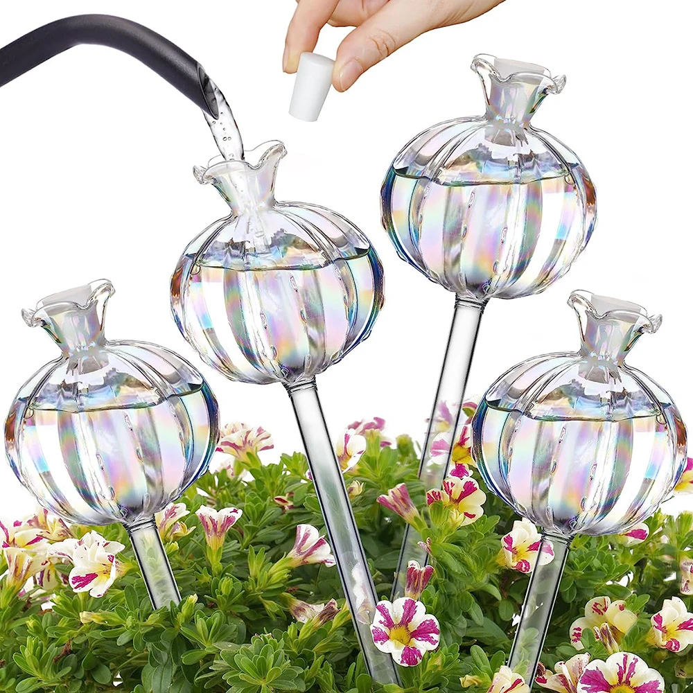 2PCS Pomegranate Flower Watering Machine Glass Creative Modeling ...