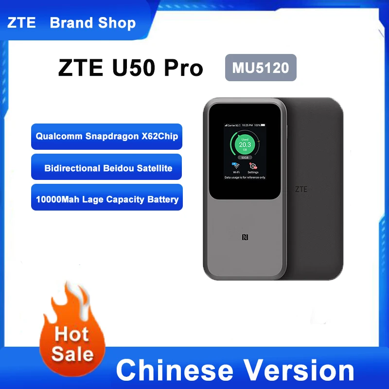 2023 NEW Original ZTE Portable WiFi 5G Router MU5120 WIFI 6 10000mAh ...