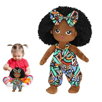 African American Plush Rag Dolls Cartoon Exploding Head Afro Black Girl ...