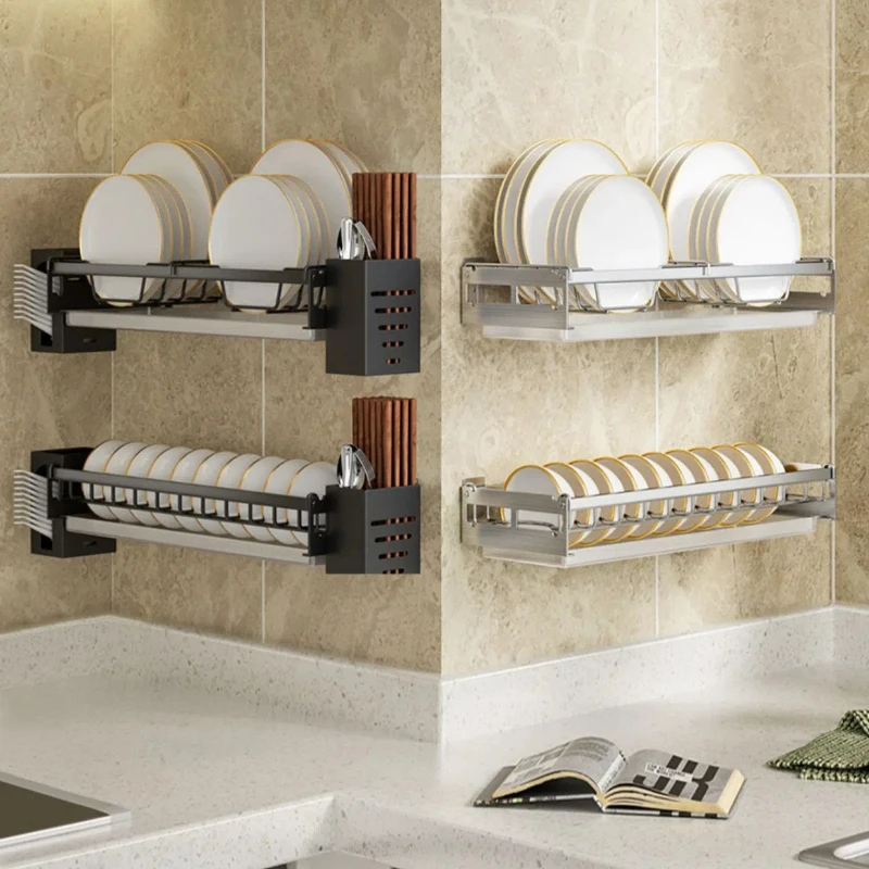 Dish-Rack-Wall-Mounted-Modern-Kitchen-Multifunctional-Shelf-Bowl-Plate ...