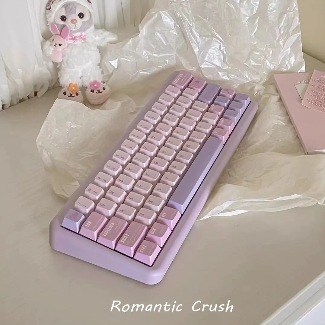 Keebox-Romantic-Crush-Theme-Cute-Keycaps-PBT-DYE-SUB-Girl-Pink-Keycap ...