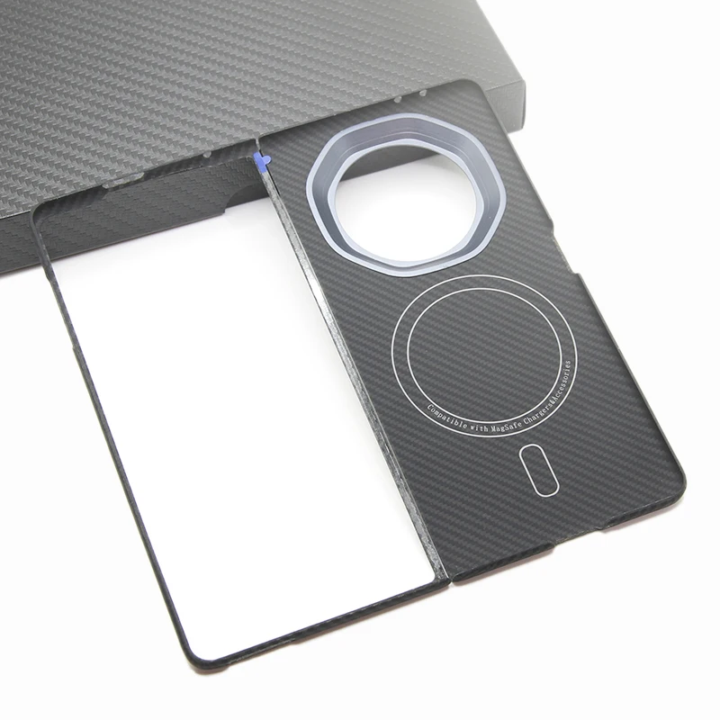 ZXKE Carbon Fiber Case For Honor Magic V3 Embedded Iron Sheet Magnetic ...