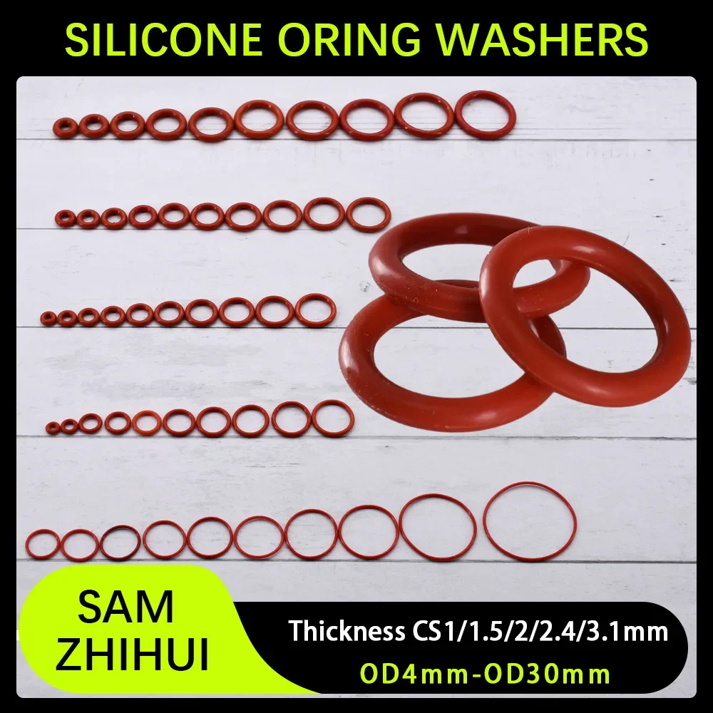 Silicone-O-Ring-Sealing-Washer-Red-VMQ-O-ring-Plumbing-Gaskets-Resistant-High-Temperature-Oring ...