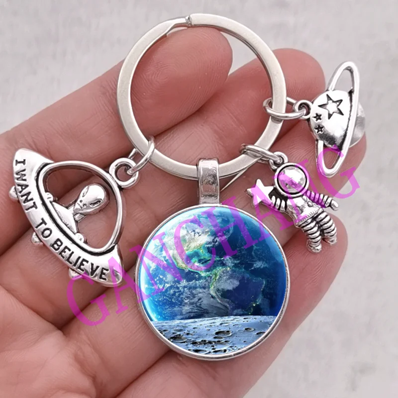 Astronaut keychain Outer Space Solar System Planet Universe Key Ring S ...