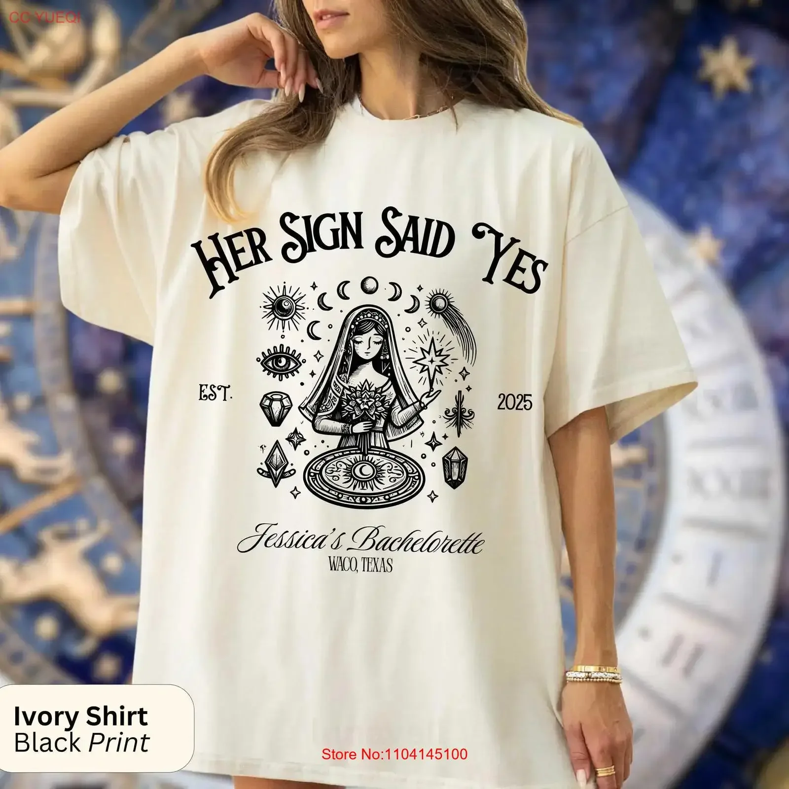Camiseta cósmica de vaquera para despedida de soltera, Tarot, bruja ...