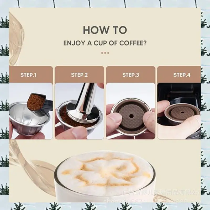 ABLG Reusable Coffee Capsules Stainless Steel Coffee Pod Espresso ...