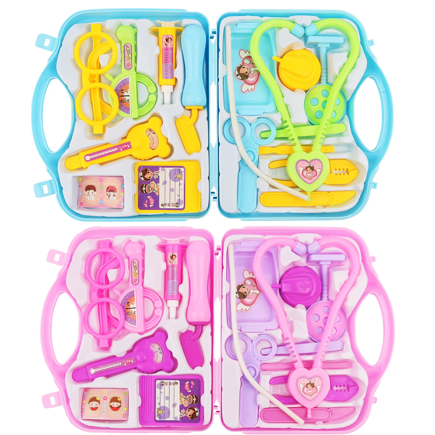 Children-s-doctor-playhouse-toy-portable-medicine-box-set-stethoscope ...