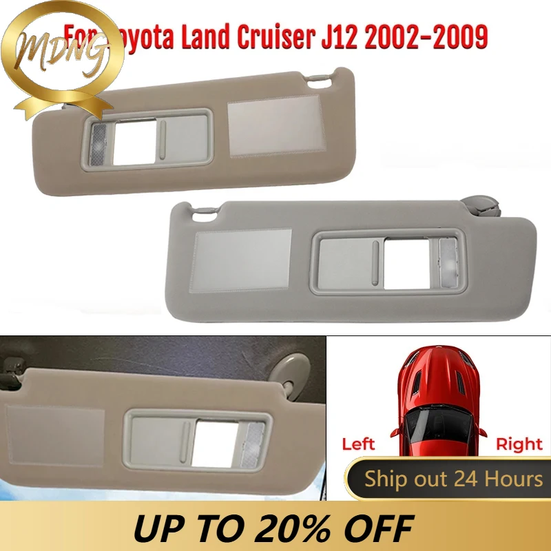 For Toyota Land Cruiser J12 Sun Visor With Lamp Side Driver Passenger ...