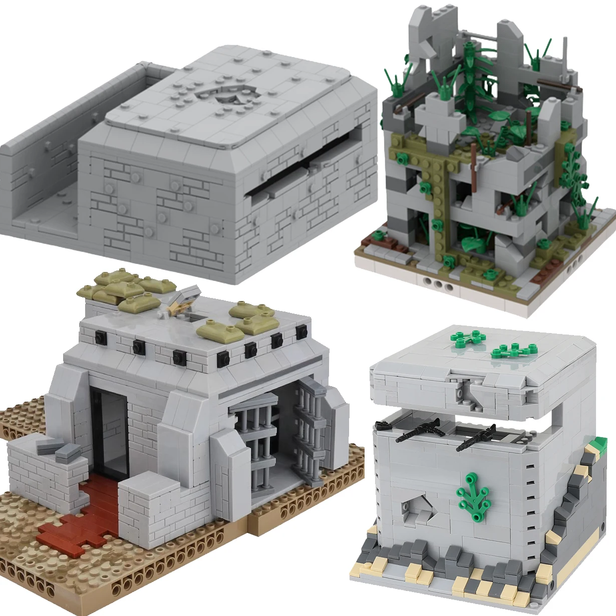 MOC-Military-Base-War-Prison-Ruins-Base-Model-Building-Blocks-Kit ...