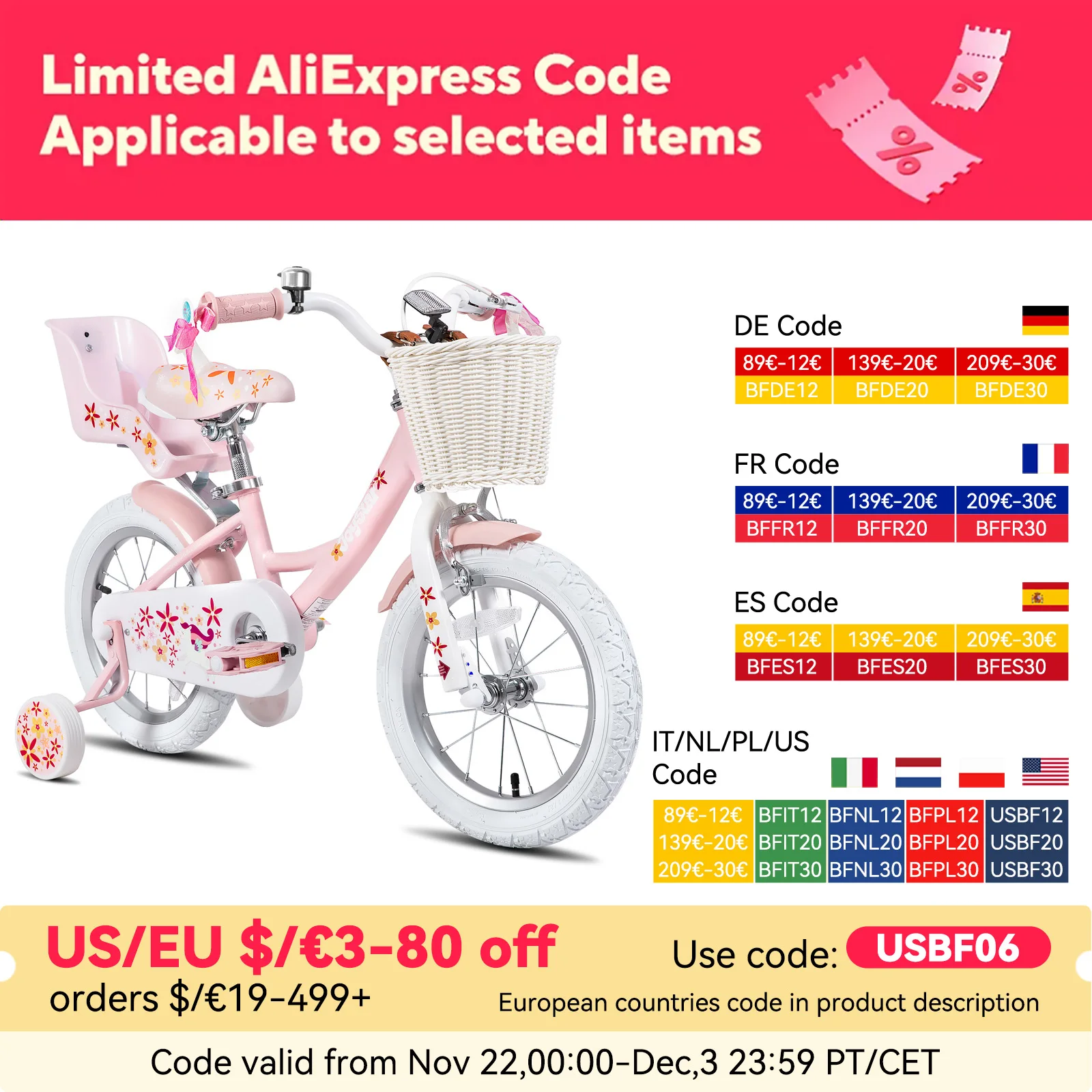JOYSTAR-Unicorn-Girls-Bike-for-Kids-Ages-2-9-Kids-Bike-with-Training ...