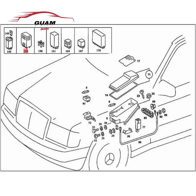 0025450505-Coupe-Sedan-Wagon-Relay-A0025450505-For-Mercedes-Benz-190 ...