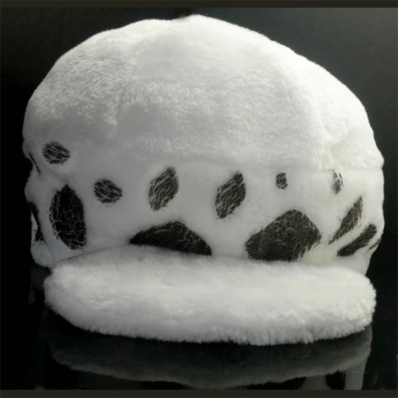 Cartoon-Anime-One-Piece-Trafalgar-Law-Plush-Hat-Cosplay-Cap-Accessories ...