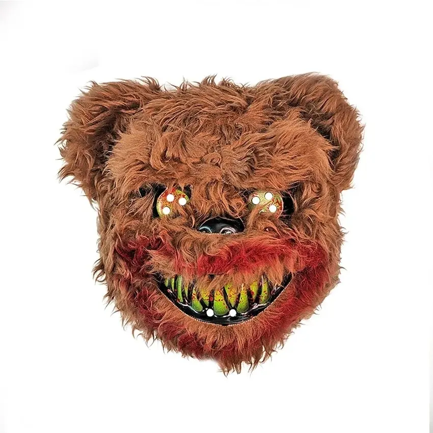 1Pcs-Plush-Bear-Mask-Halloween-Ghost-Festival-Mask-Realistic-Bloody ...