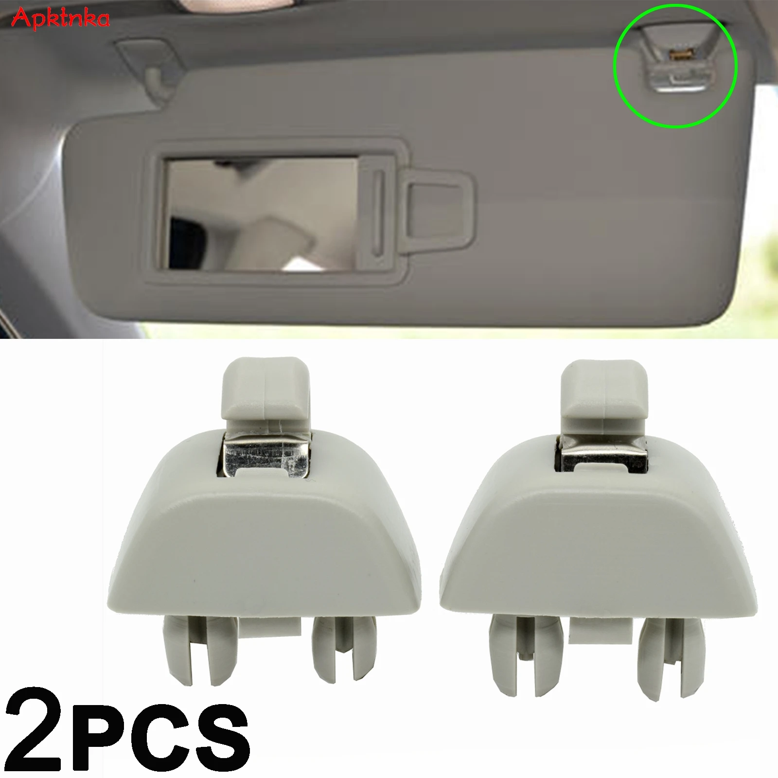 Apktnka 2x Sun Visor Hook Clips Hanger Holder Buckle Bracket For VW ...