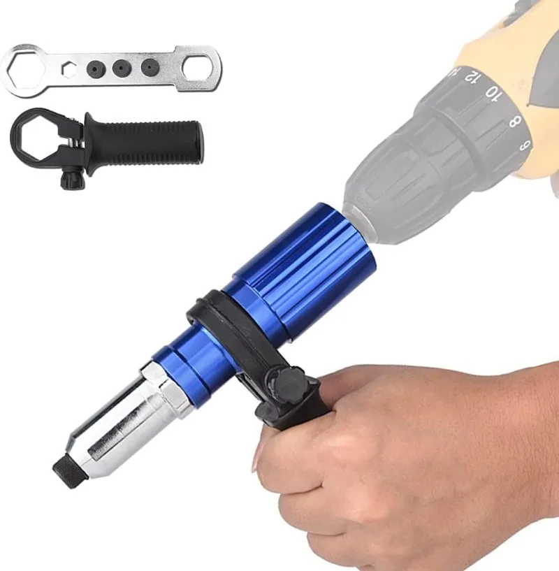 New-Electric-Rivet-Gun-Adapter-2-4mm-4-8mm-Rivet-Nut-Gun-Drill-Adapter ...