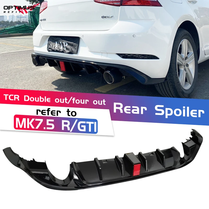 For-Volkswagen-Golf-MK7-5-GTI-R-RL-Car-Rear-Bumper-Diffuser-Flag ...