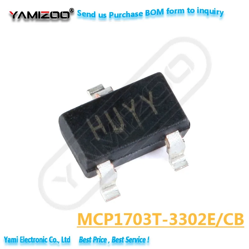 100PCS MCP1703 3.3V SOT-23 MCP1703T-3302E/CB MCP1703T 100% New Original ...