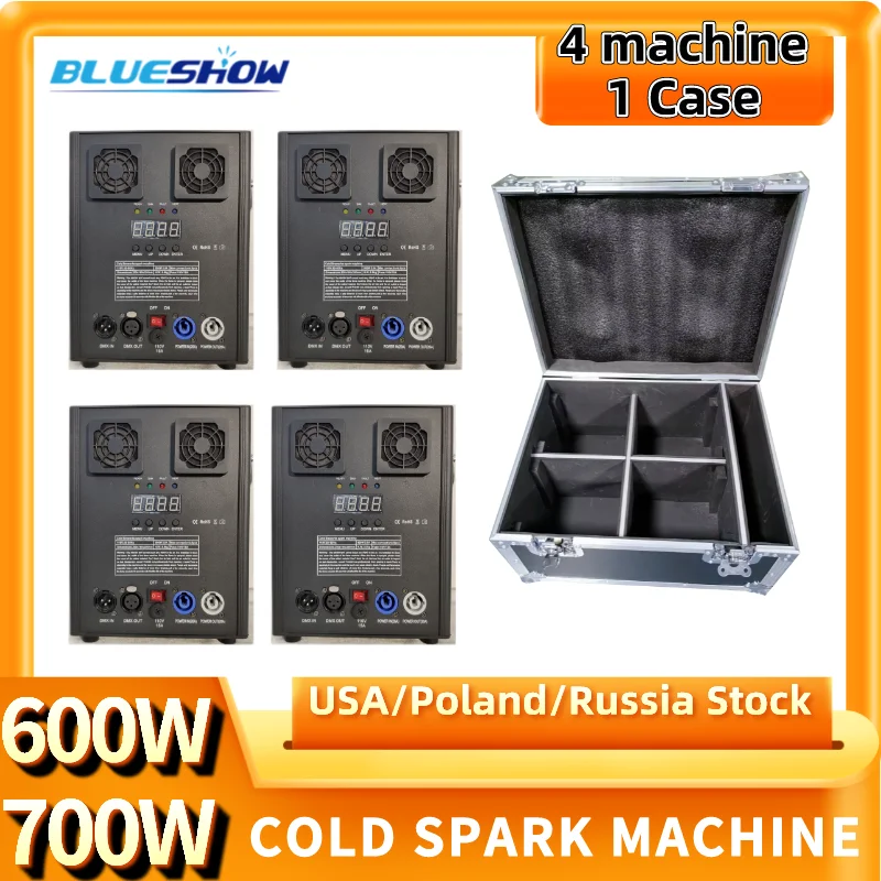 No Duty 1 8PCS Ti Power 700w Cold Spark Machine With flightcase 600W ...