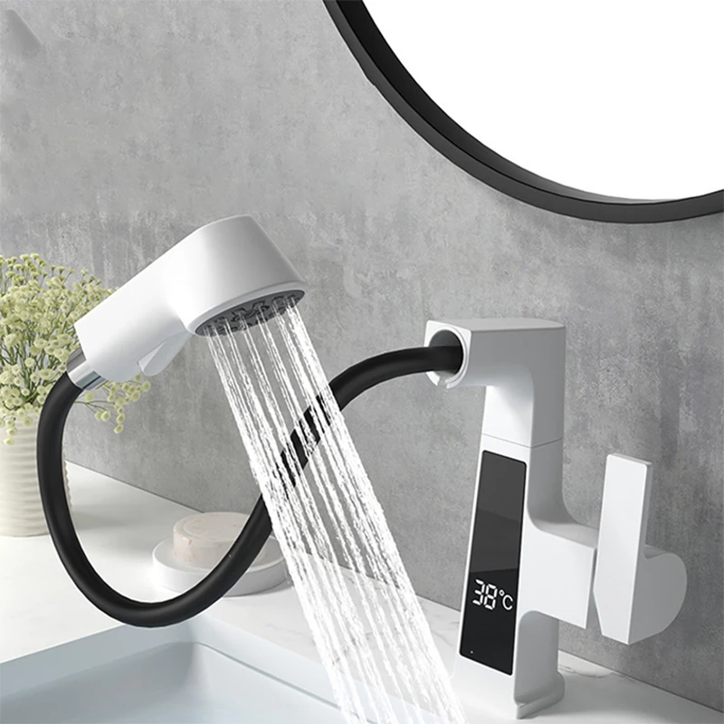 Digital-Display-Pulling-Faucet-Kitchen-Sink-Washbasin-Rotating-Lifting ...