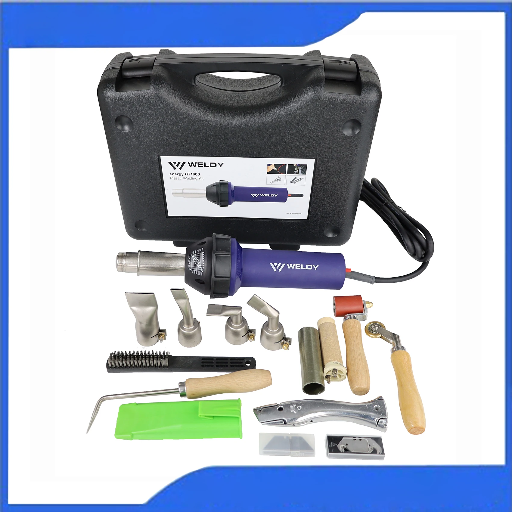 WELDY-1600W-Hot-Air-Gun-Kit-Heating-Gun-With-4pcs-Welding-Nozzle-PVC ...