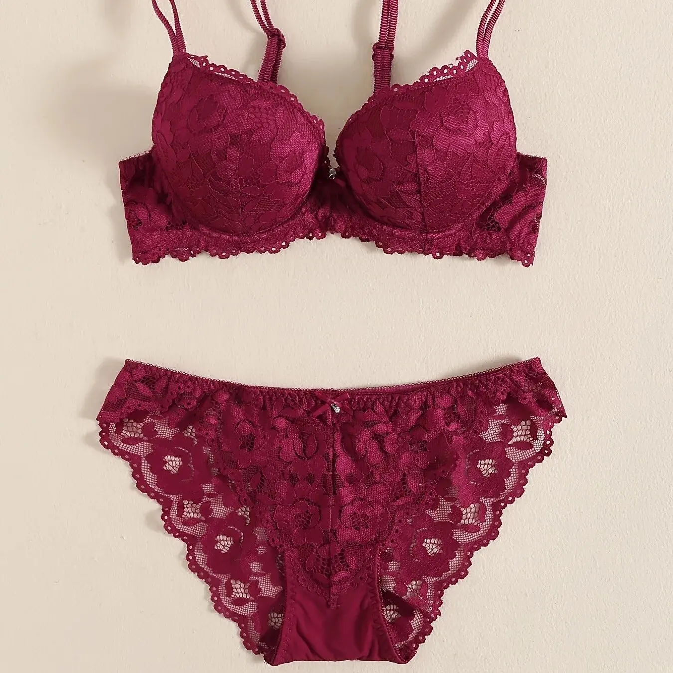 1-Set-Elegant-Lace-Embroidery-Breathable-Fabric-Lingerie-Set-Push-Up ...