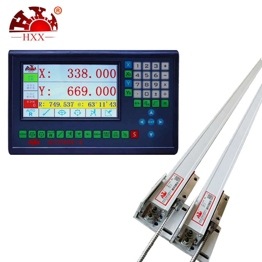 Lathe-Dro-2-Axis-Digital-Readout-Display-System-2pcs-1000mm-Linear-Encoder-Ootical-Scale-Ruler ...
