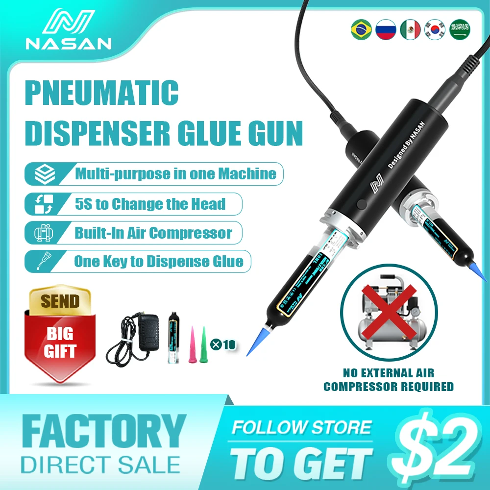 NASAN-30ml-10ml-Dispensing-Gun-Kit-Air-Glue-Gun-Single-Liquid-Gun ...