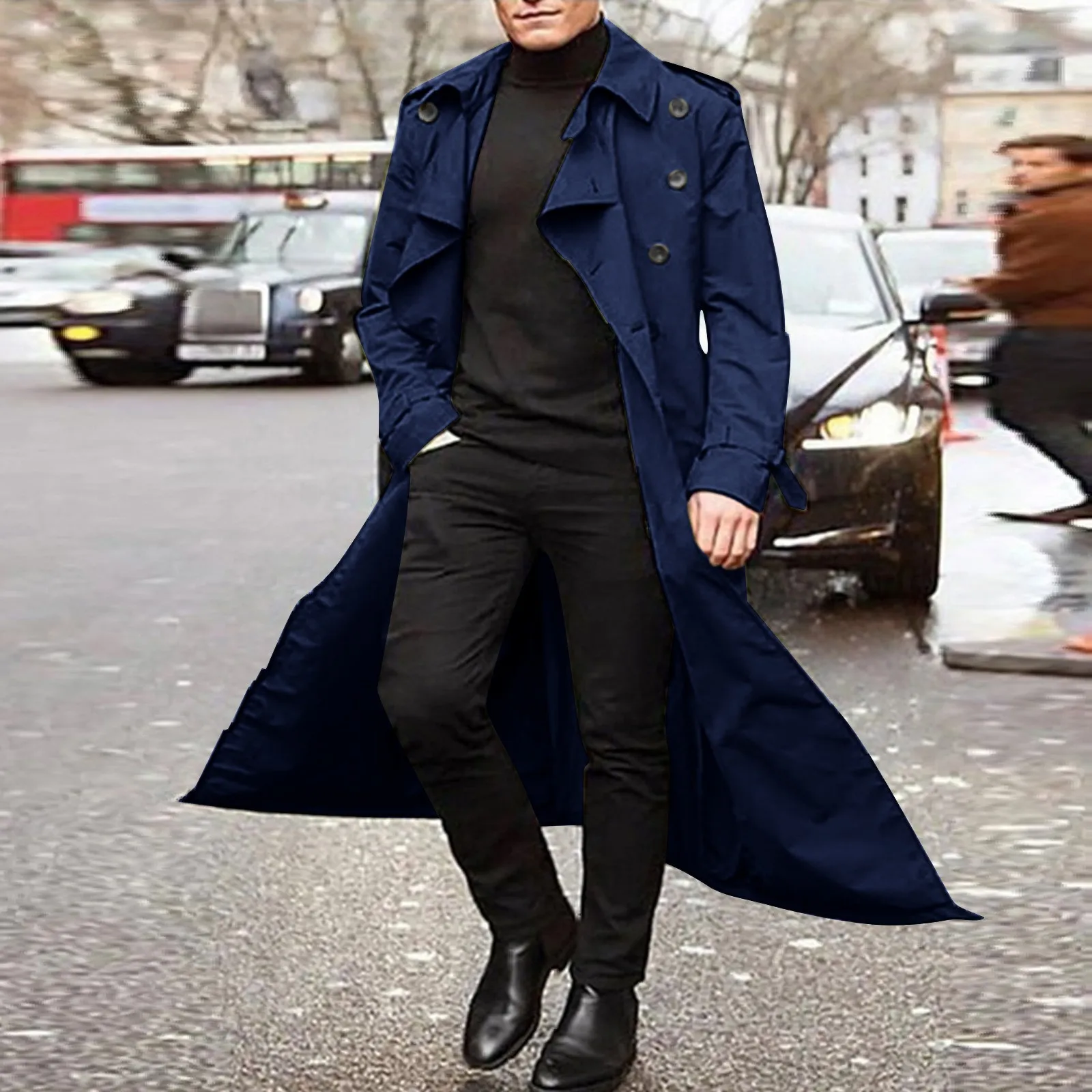 Trench-coat-fino-masculino-com-dragonas-jaquetas-longas-casacos-de ...