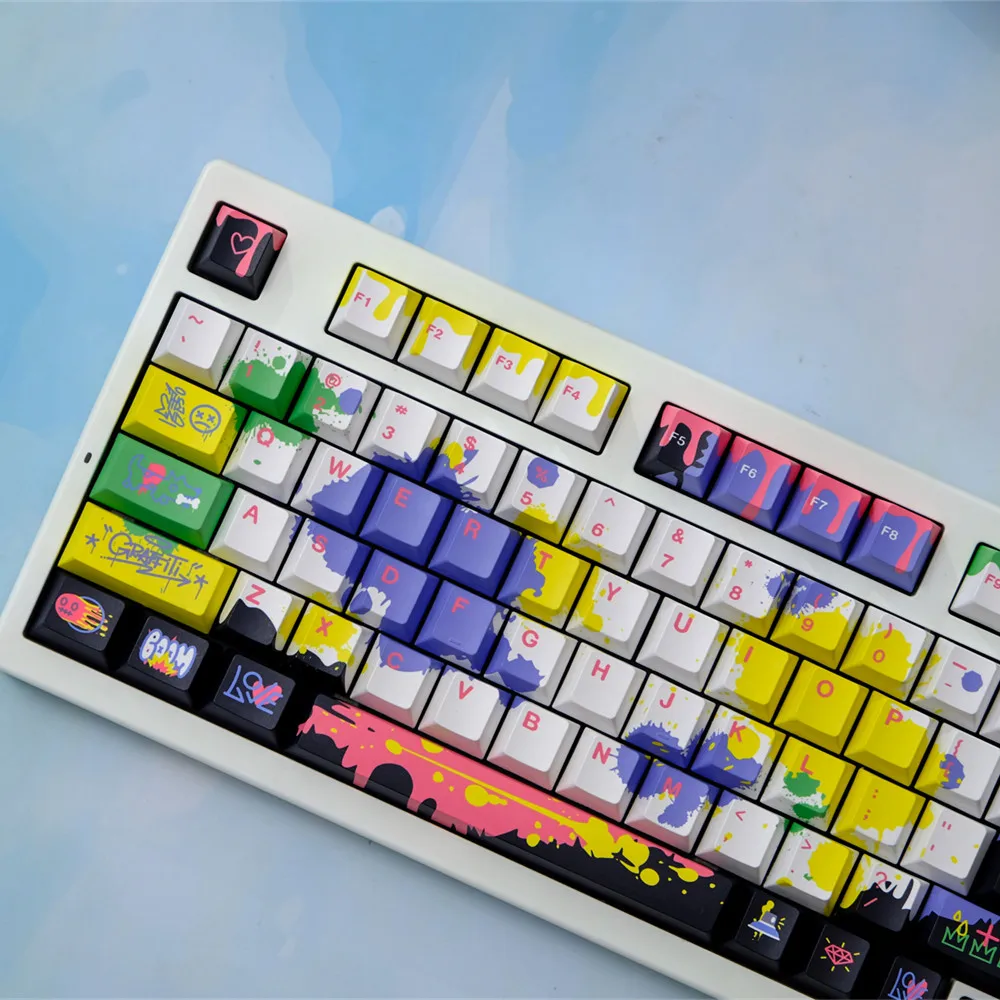 148 Keys Doodle Keycap Set Mechanical Keyboard PBT Keycaps Cherry ...