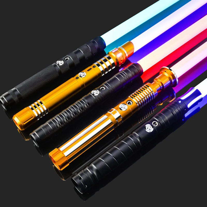 Metal-Handle-RGB-Cosplay-Double-edged-Lightsaber-Laser-Sword-16-Colors ...