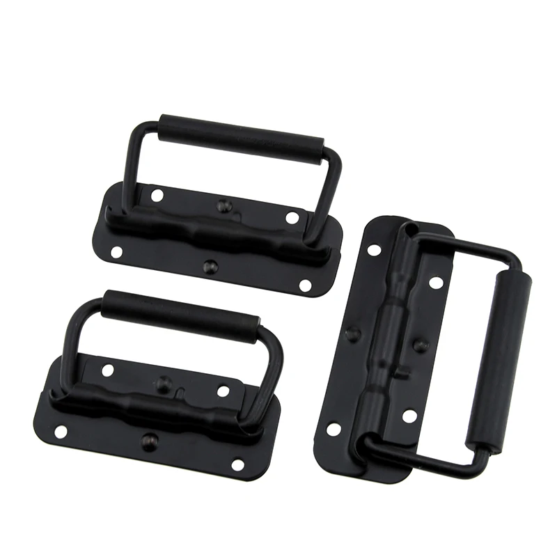 Black Folding Handle for Cabinet Door Drawer Wardrobe Simple Door Large ...