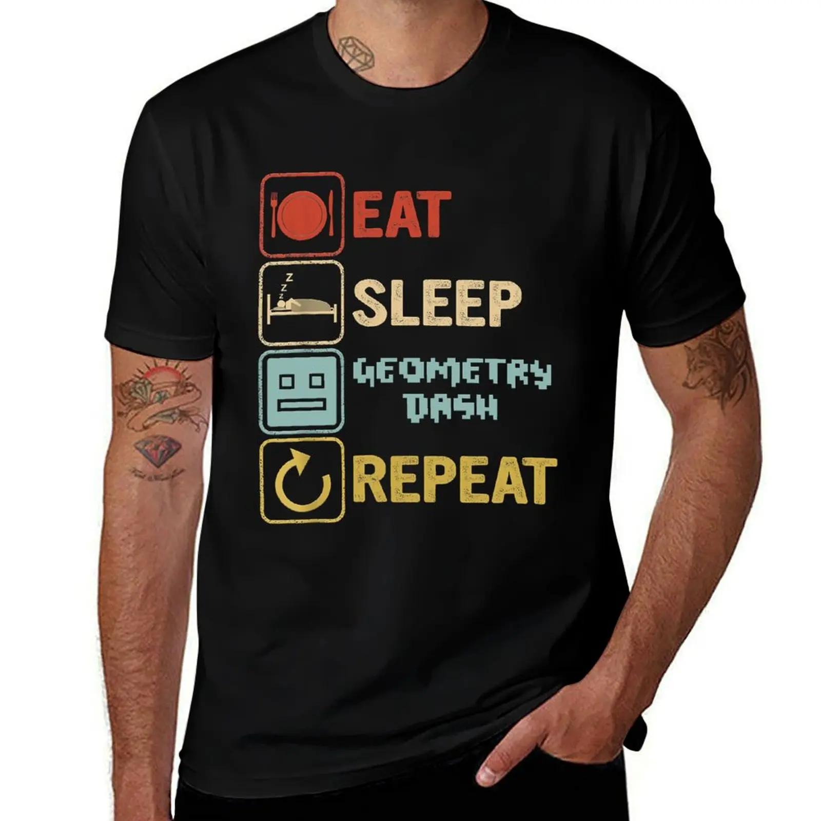 Divertido-eat-sleep-geometry-dash-repeat-retro-vintage-geometr-a-dash ...