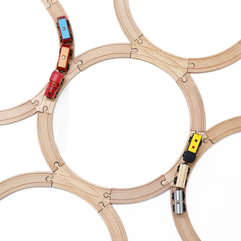 32pcs-Wooden-Train-Set-Multi-circular-Track-Compatible-With-Railroad ...